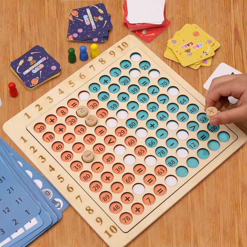 Wooden Math Multiplication and Addition Board-Upgrade Educational ...