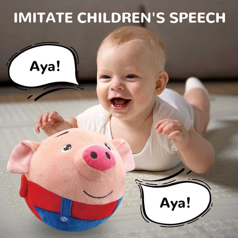 Interactive Plush Talking Toy for Kids & Pets, Bouncing ball toy for ...