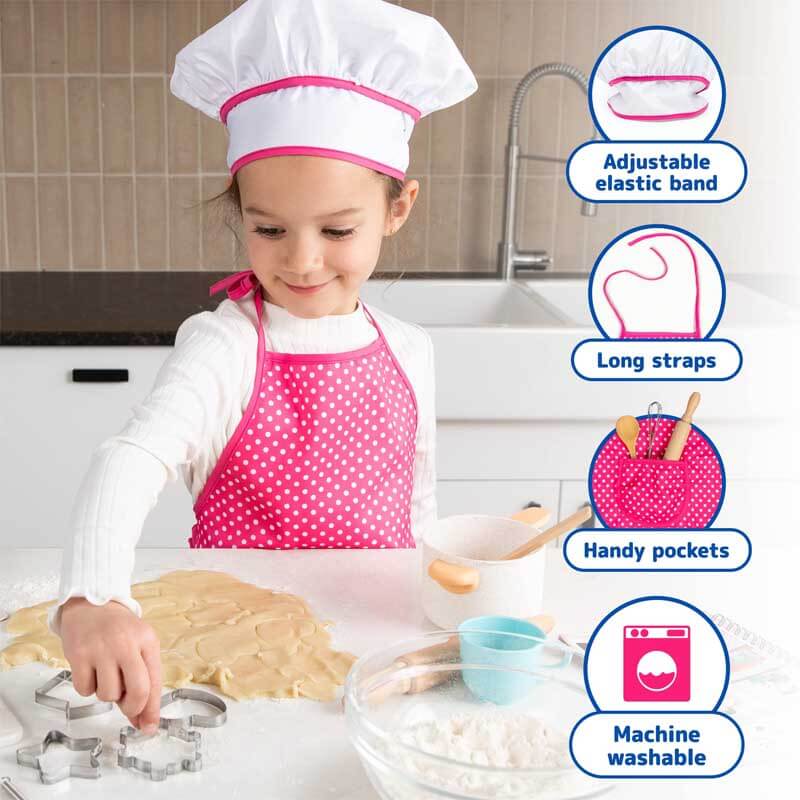 Kids Cooking and Baking Chef Set, Complete Cooking Sets, Toddler Dress ...