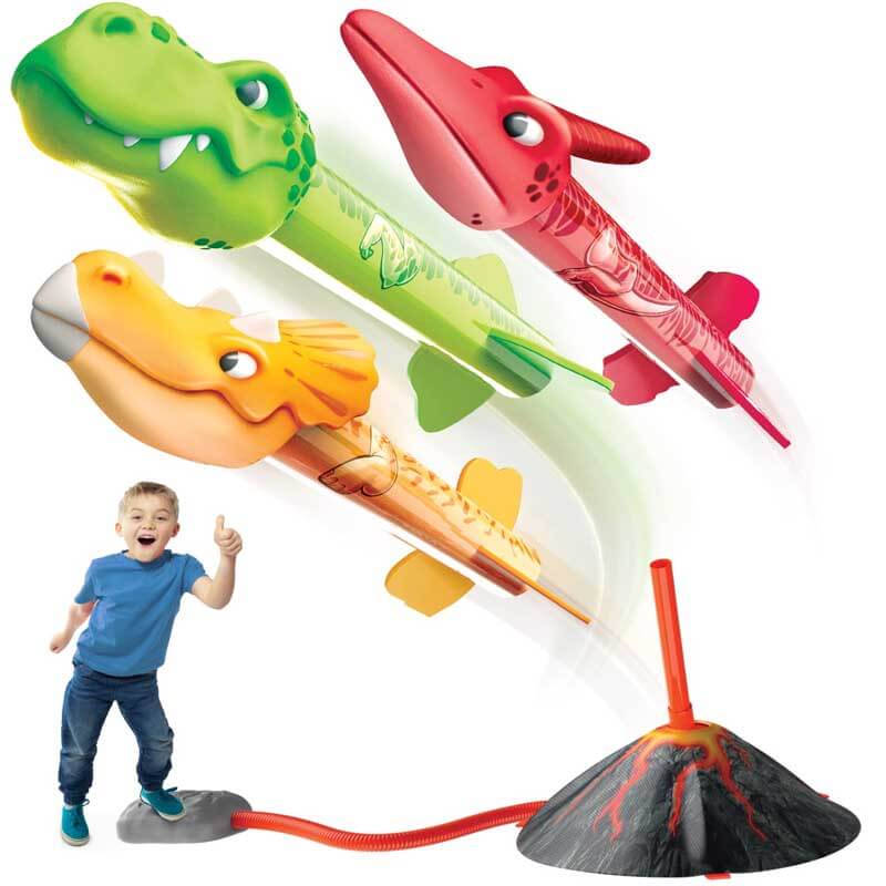 Dinosaur Rocket Launcher, Launch up to 100 ft. Birthday Gift, for Boys ...